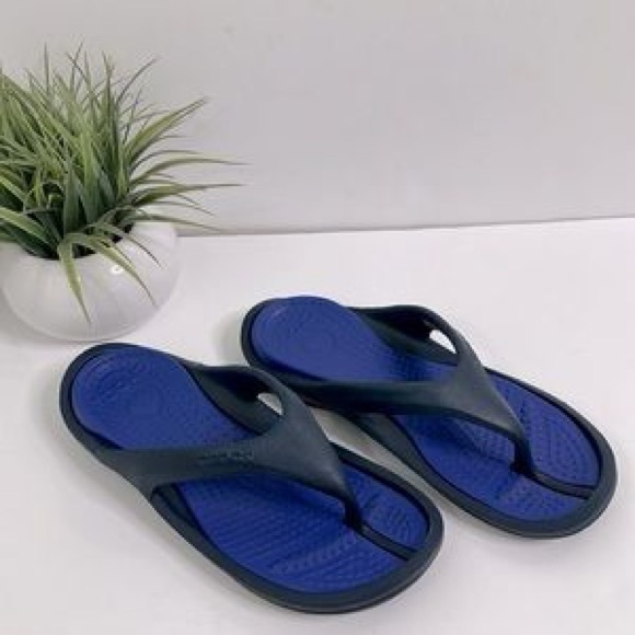 CROCS | Shoes | Crocs Athens Navycerulean Blue Relaxed Fit Sandals ...